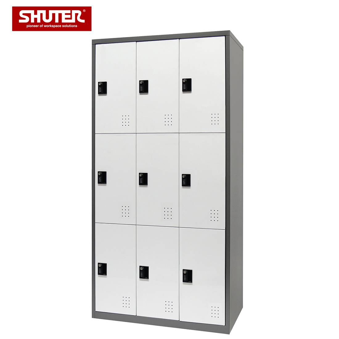 FC-309 三排9格密碼鎖置物櫃|SHUTER辦公文具|樹德企業-熱銷70多國的50年台灣製高效率提升關鍵